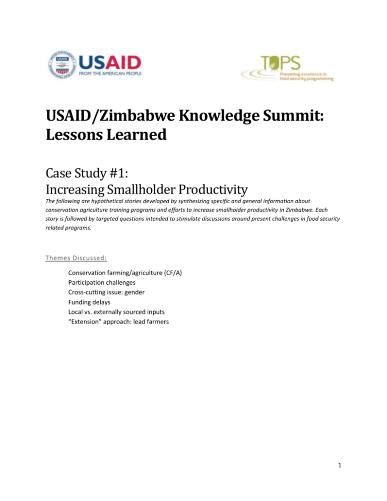 Case Study 1 - Food Security and Nutrition Network