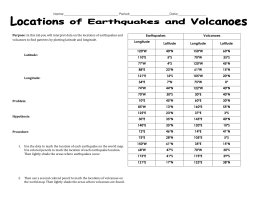 Plotting Earthquakes and Volcanoes Activity