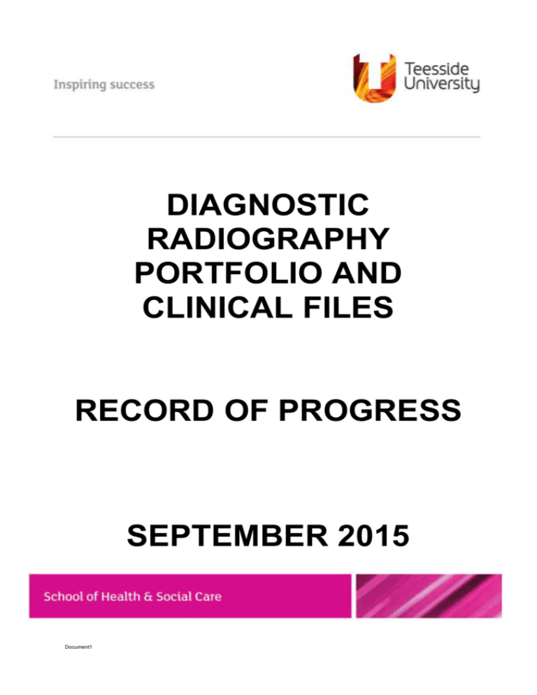 record of progress - Teesside University
