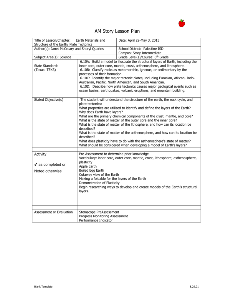 Lesson Plan Format