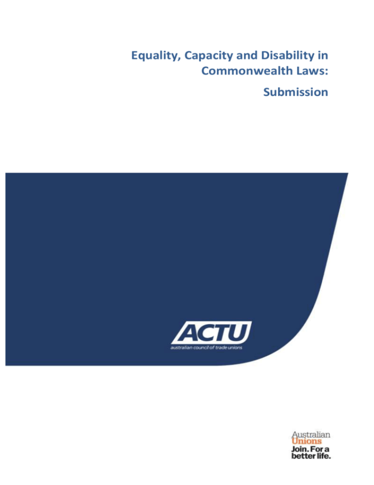 ACTU Australian Law Reform Commission ACTU Australian Law Reform Commission
