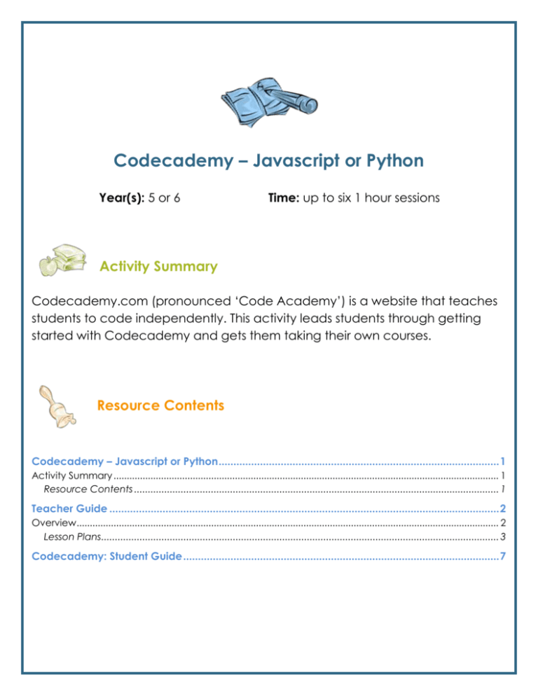 Codecademy Javascript Or Python