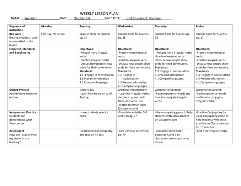 Sequence Of Instruction