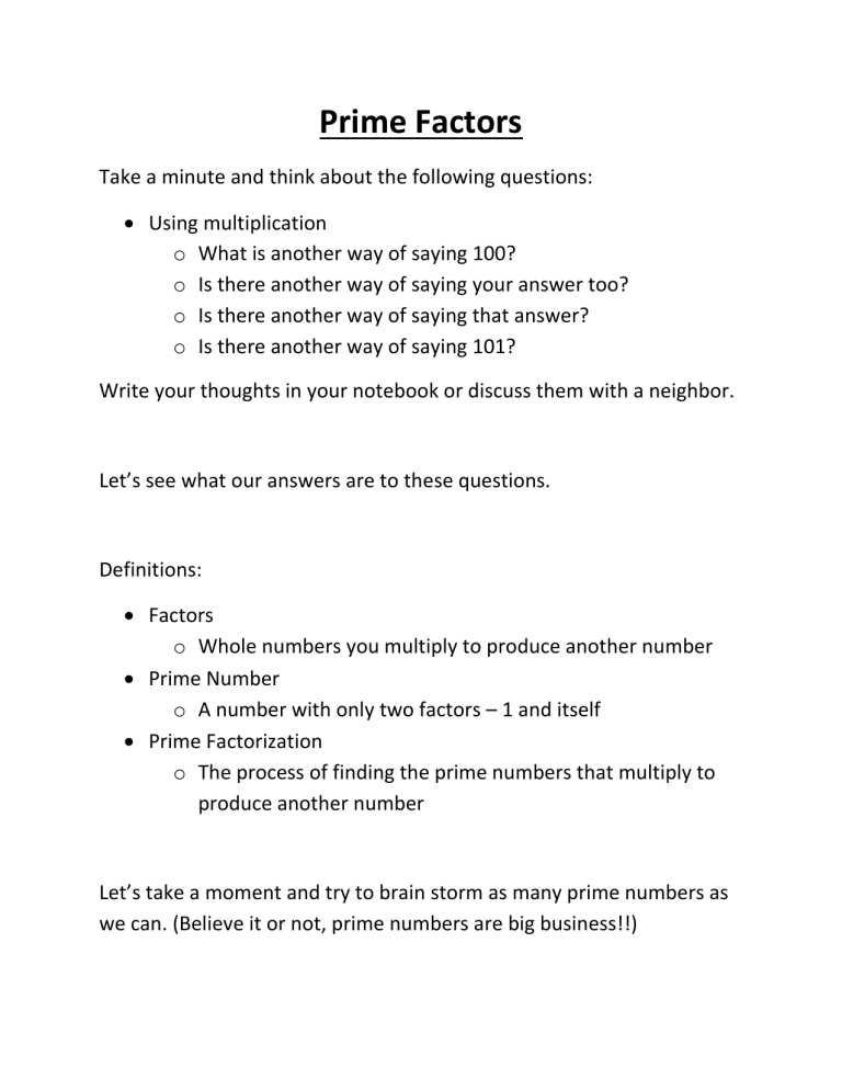 Prime Factors