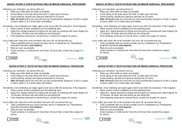 Post-op Instructions - Tooth Extraction