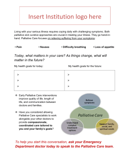 The GSF Prognostic Indicator Guidance