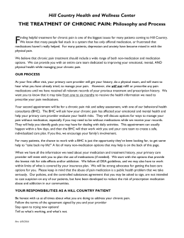 Narcotic Pain Management Agreement