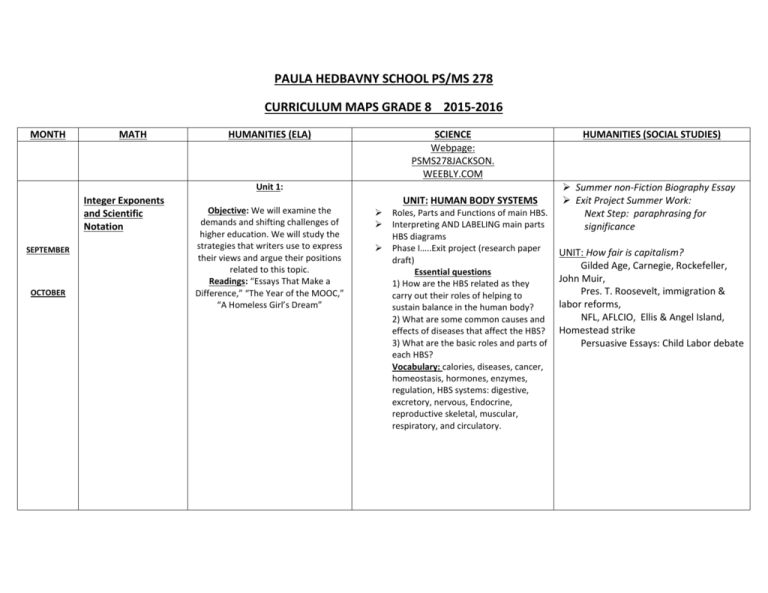 Grade 8 Syllabus 2016 All Subjects 2