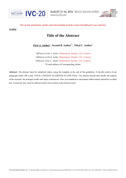 IEEE Format - Paper Template for Research / Review Paper - Final Year ...