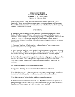 Tenure & Promotion to Assoc Prof Letter