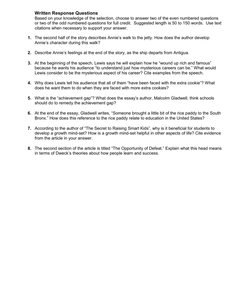 Essay Questions