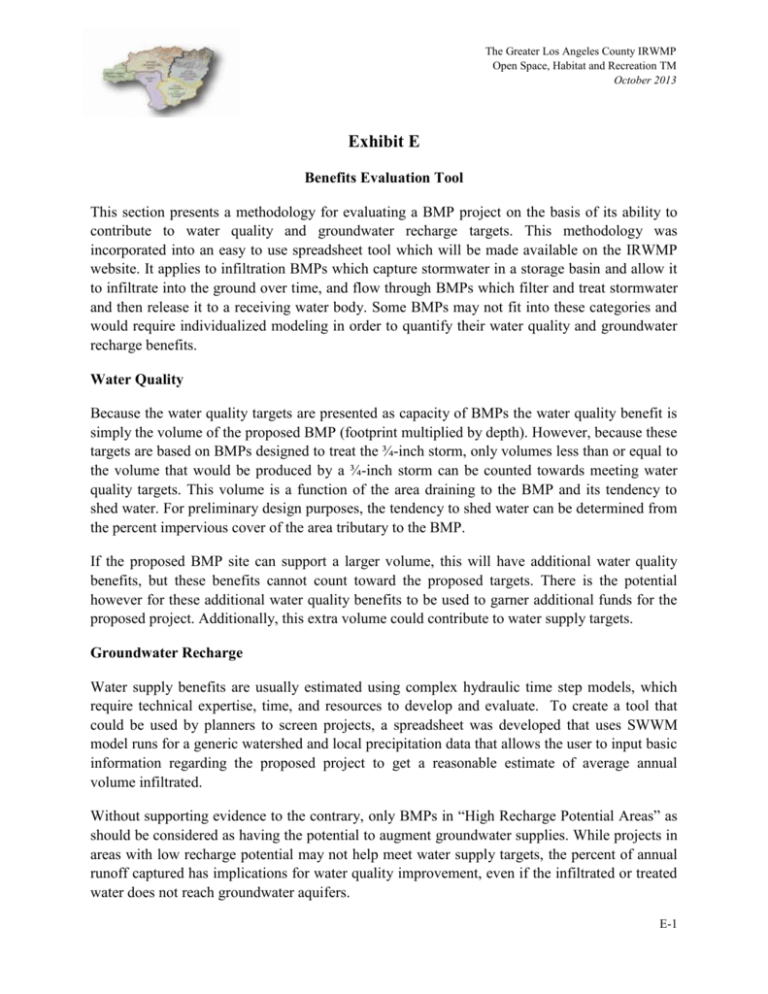 30 Exhibit E Benefit Evaluation Tool
