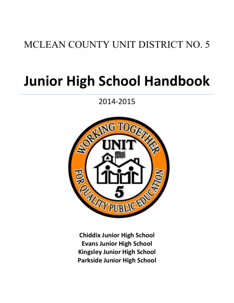 Junior High School Handbook Junior High School Handbook