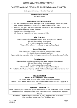 Morning Colonoscopy – Extended Prep Instructions