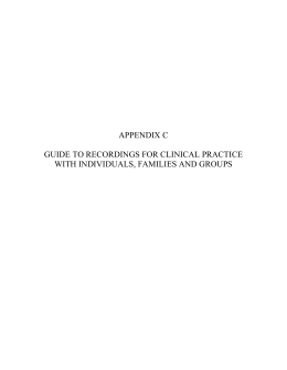 process recording guide for social work practice with individuals