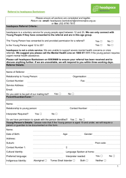 headspace Psychosocial Assessment Tool