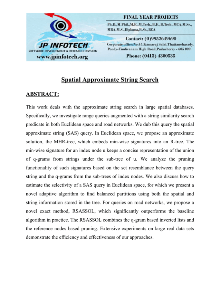  Spatial Approximate String Search IEEE TRANSACTIONS ON