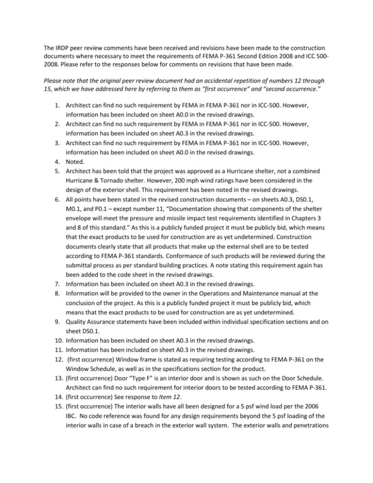 Peer Review Response Peer Review Response