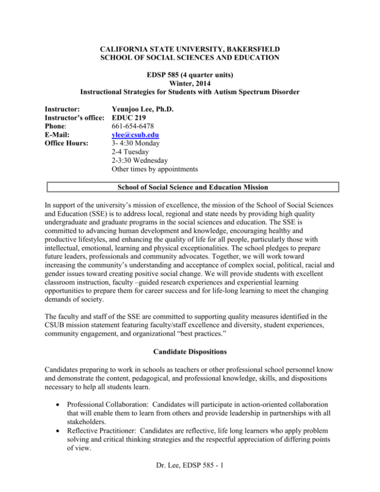 Syllabus California State University Bakersfield