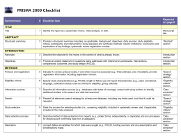 PRISMA Checklist