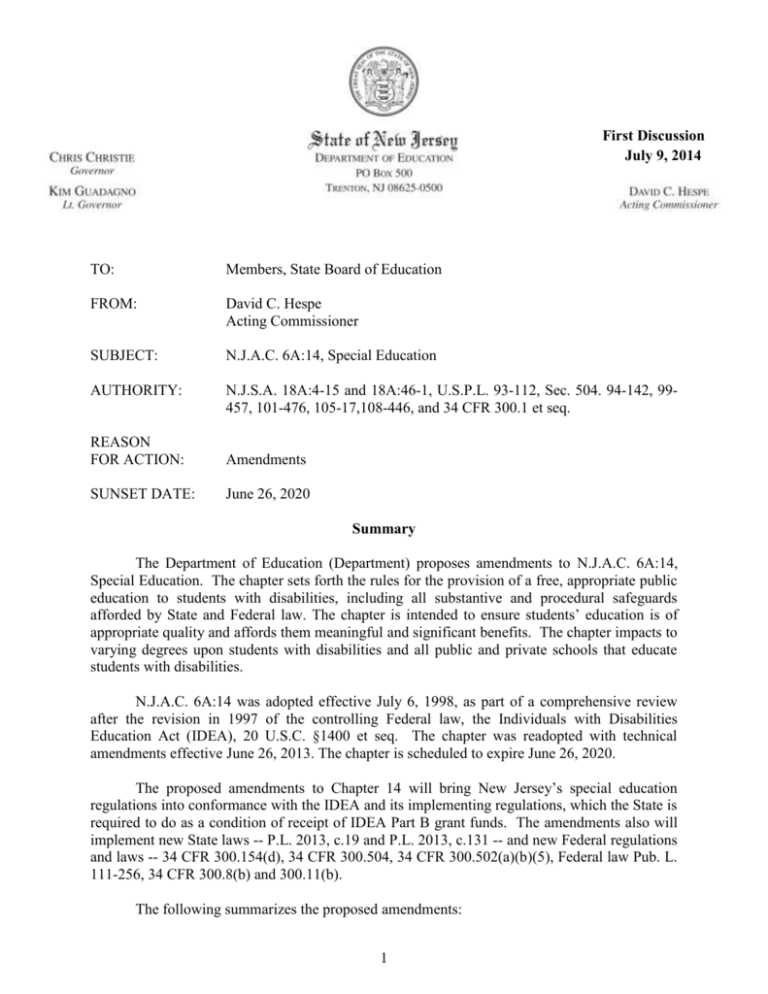 Item J Special Education