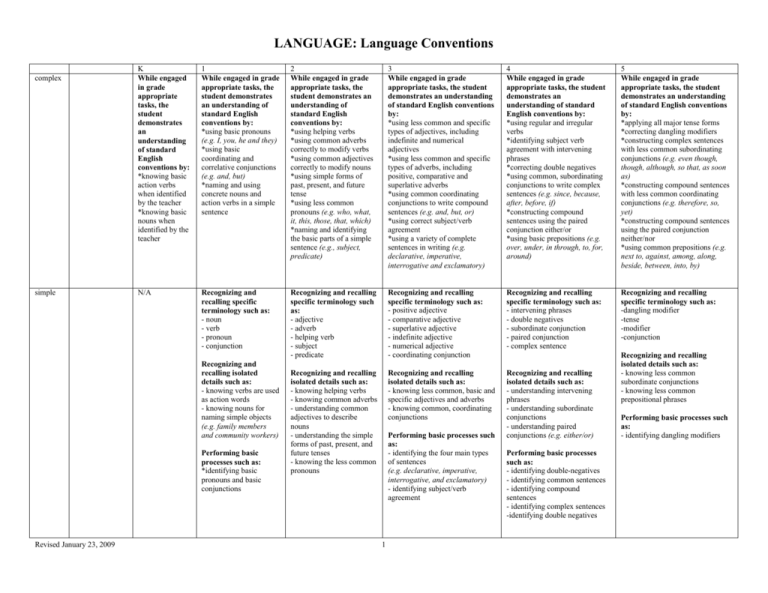 Language Conventions Rev