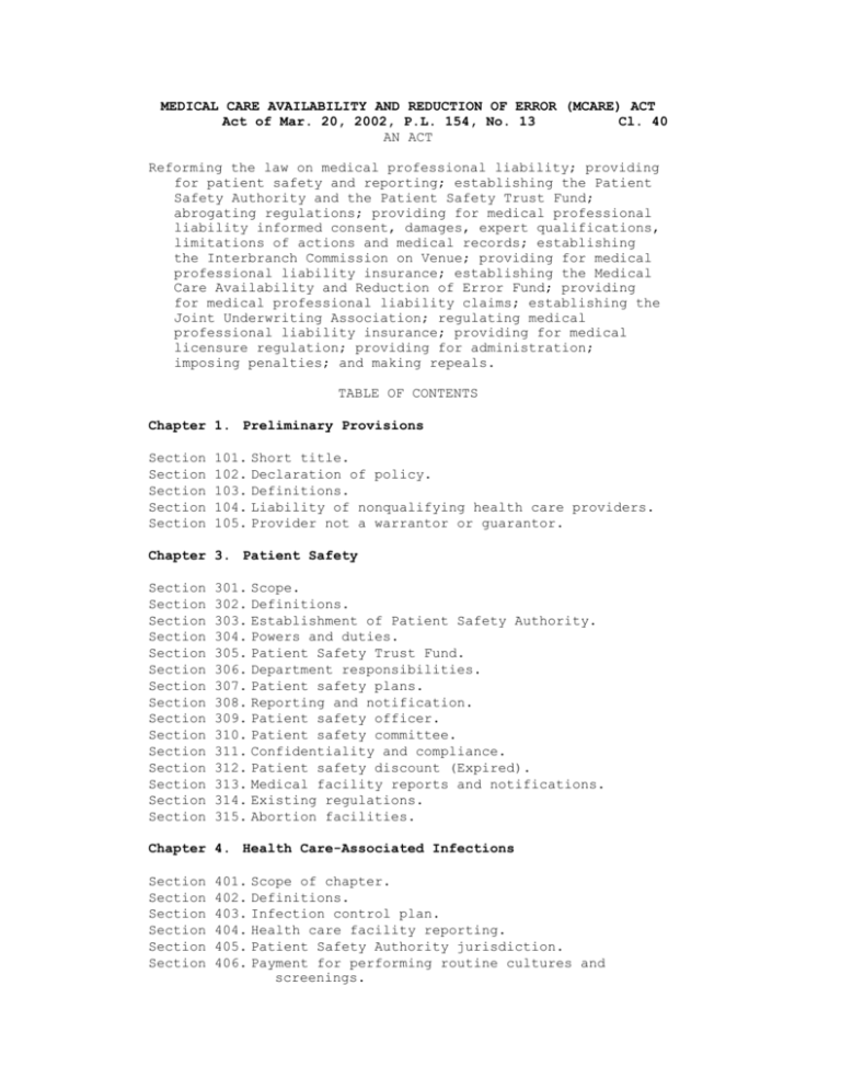 ACT Pennsylvania General Assembly