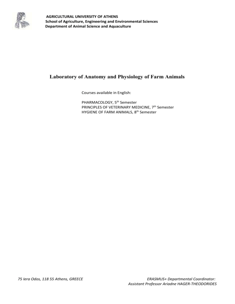 Laboratory Of Anatomy And Physiology Of Farm Animals
