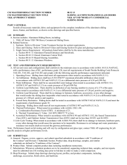 CSI MASTERFORMAT SECTION NUMBER