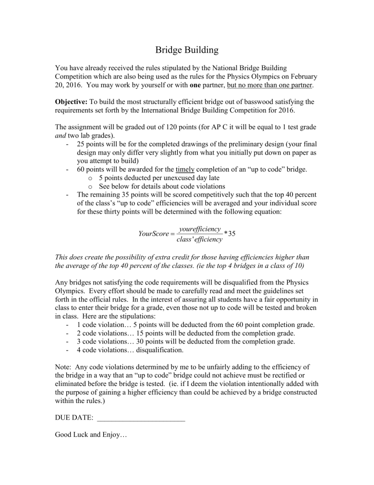 Bridge Rules 2016 - Cinnaminson Public Schools