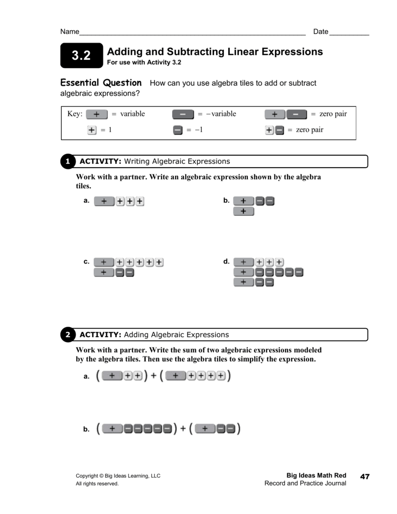 Big Ideas Math Answers Algebra 1 Examples And Forms