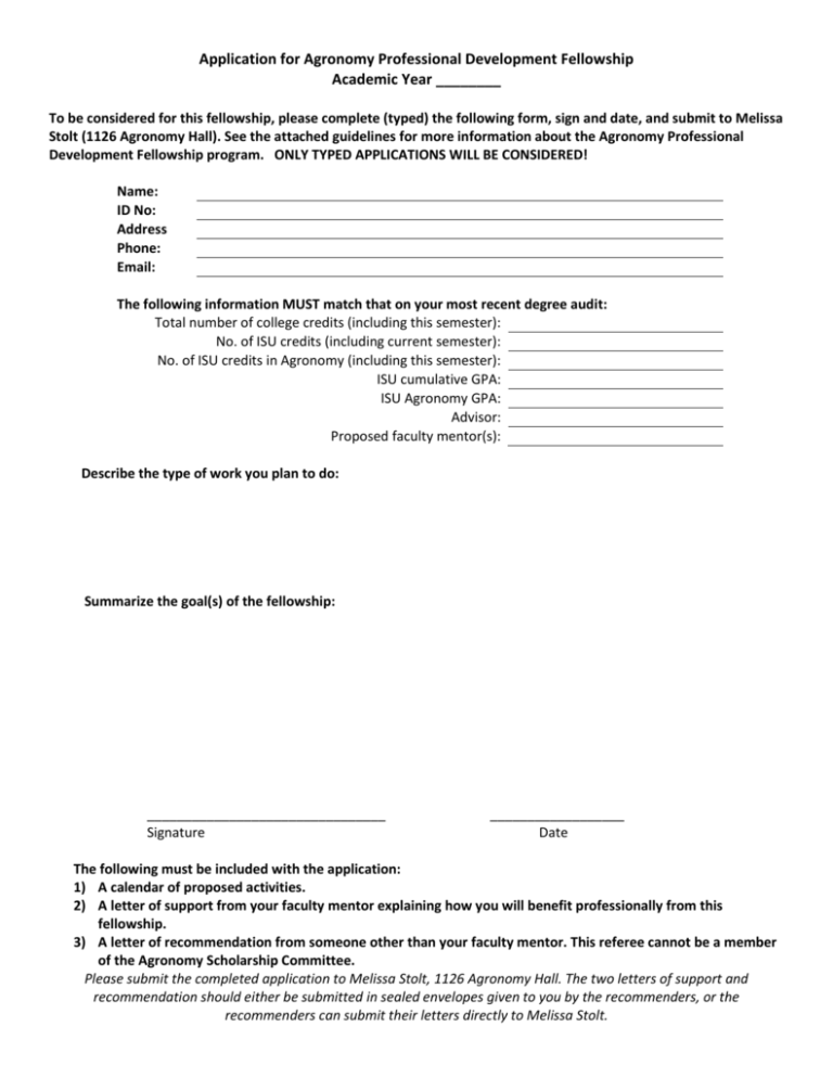 professional-development-fellowship-application