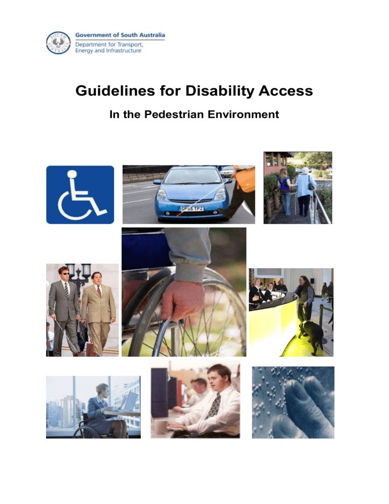 Guidelines for Disability Access in the Pedestrian Environment