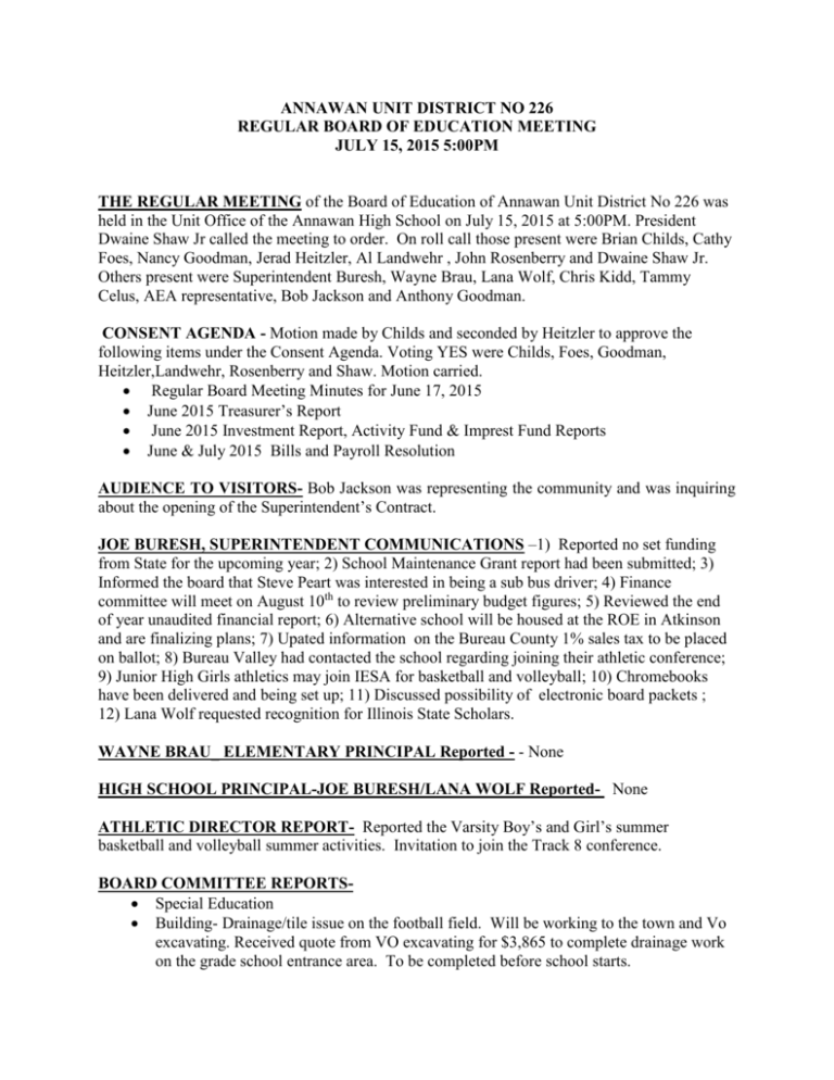Annawn Community Unit District No Annawn Community Unit District No