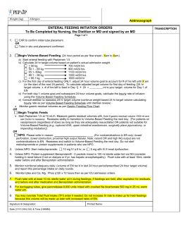 Tube Feeding Authorization