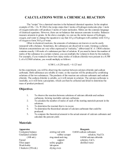 Preparation of Calcium Carbonate Lab
