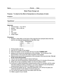 IB1 Physics Heating Curve of Water Lab