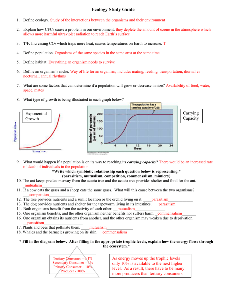 Ecology Study Guide