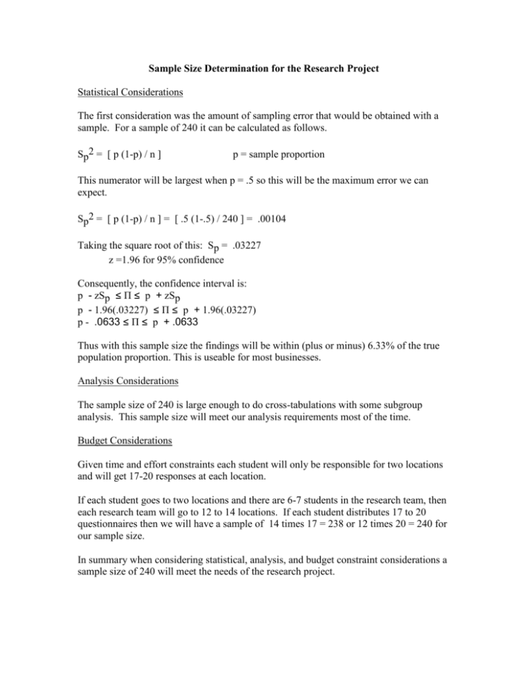  Determining Sample 2020 A For Research Researchers Studies And