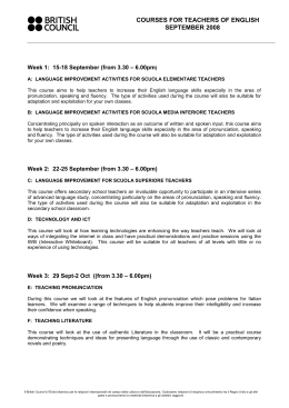 SPEAKING TEST Score Sheet