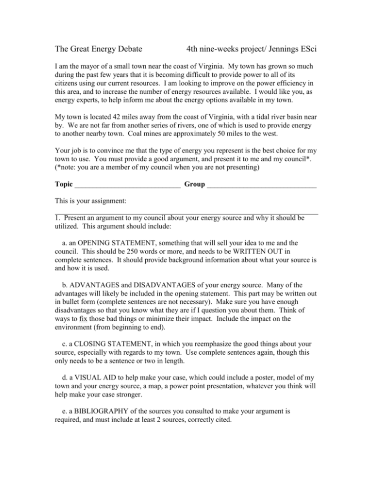 The Great Energy Debate