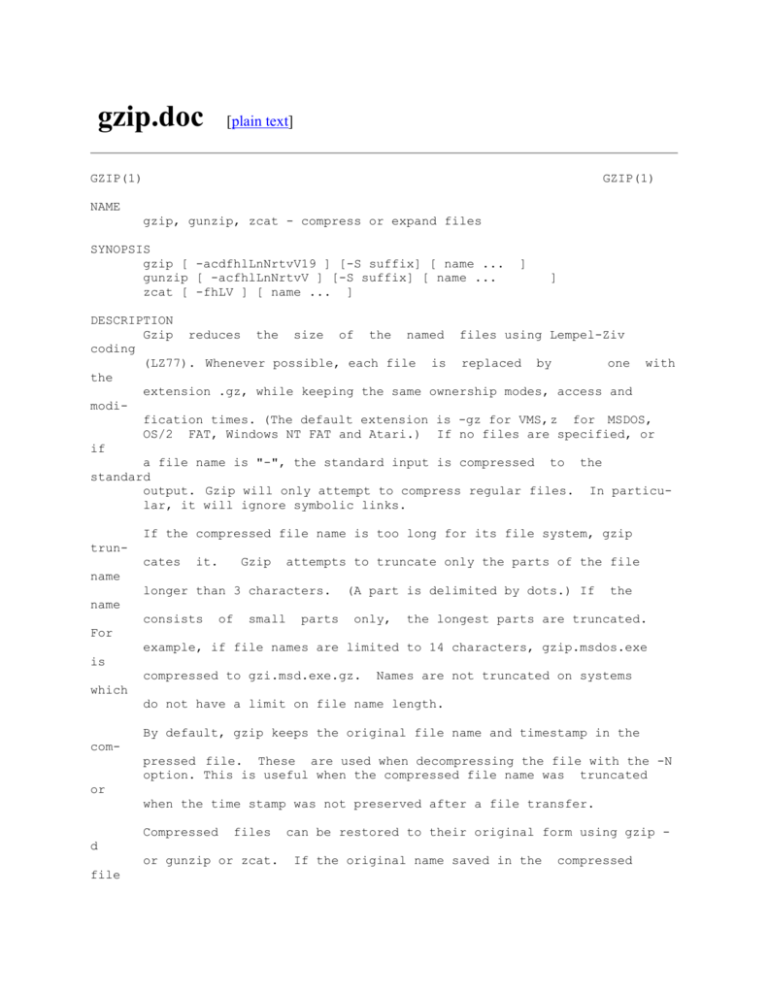 Gzip Apple Open Source