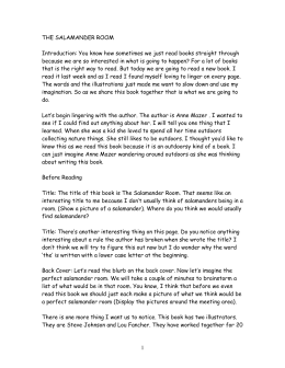 Salamander Dichotomous Key