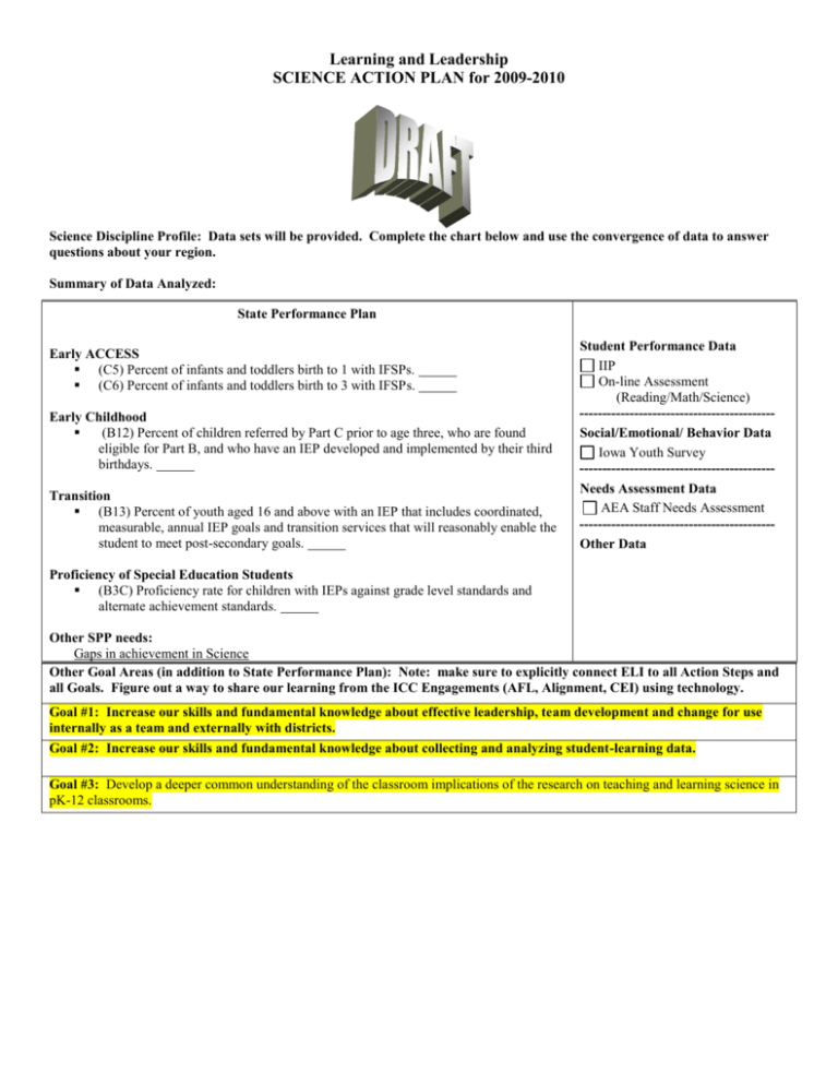 Science Action Plan 2009 10