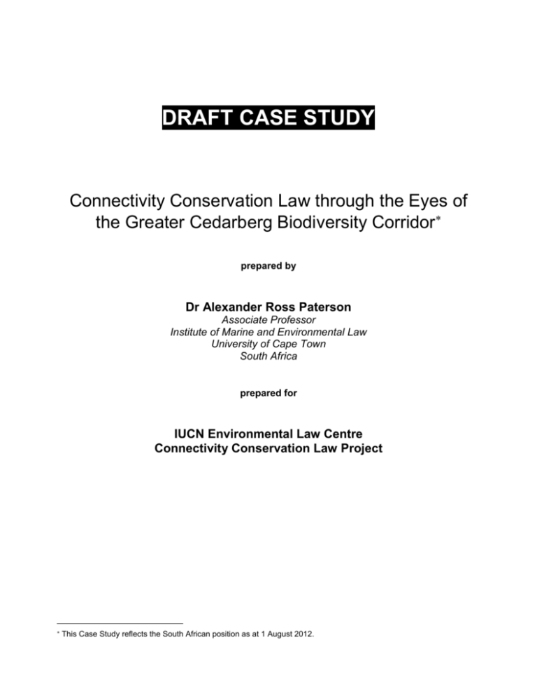 IUCN Protected Areas Case Study (South Africa)