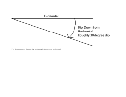 Example 3: Determine true dip of a plane given two apparent dips.