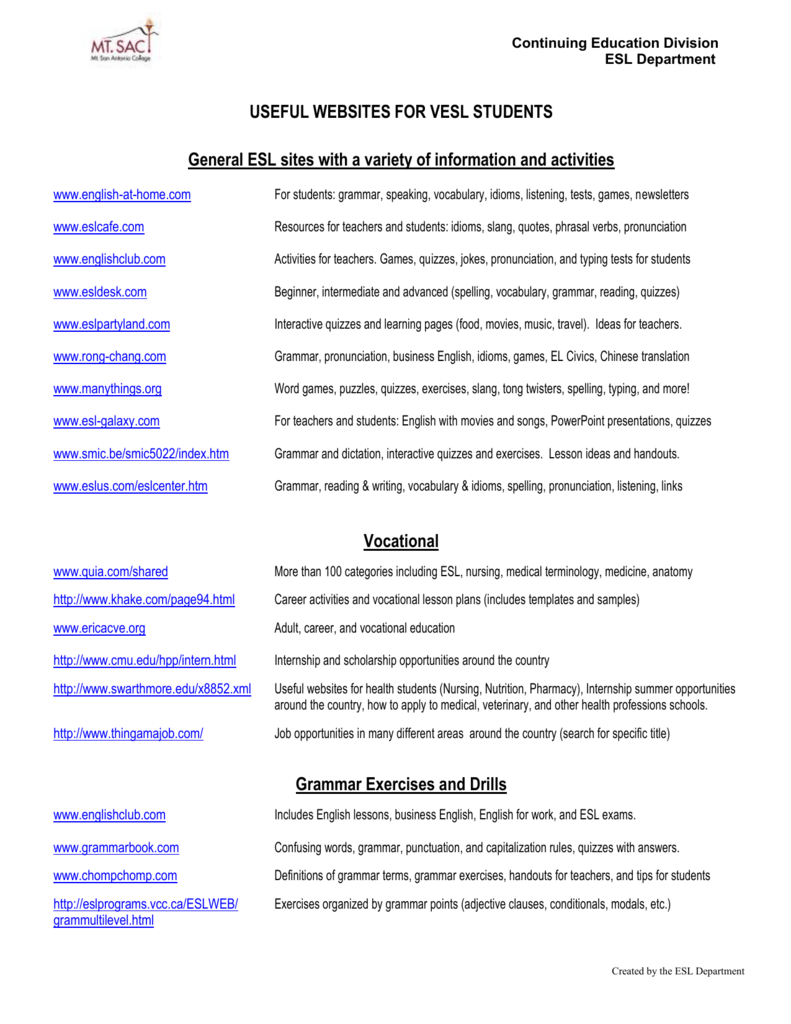 Grammar Games For Advanced Esl Students Kids Matttroy
