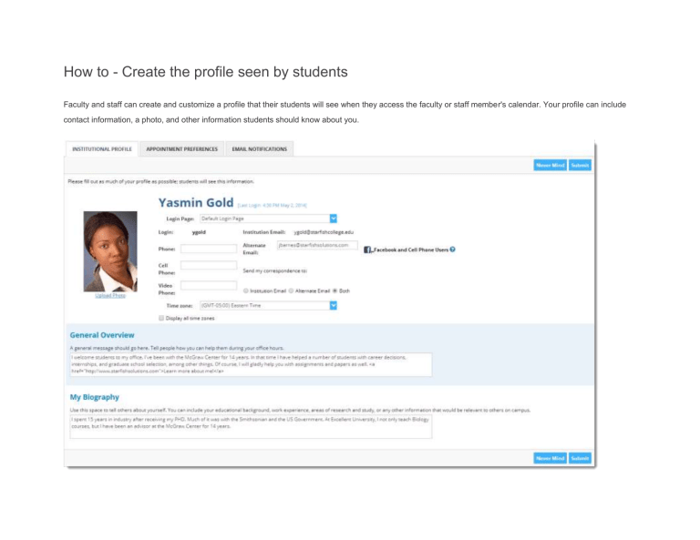 Howtocreatetheprofileseenbystudents