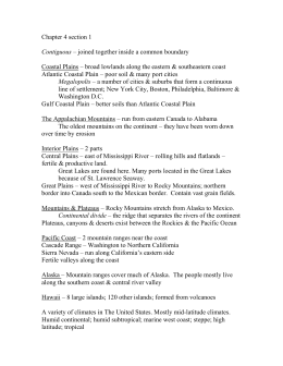 The Coastal Plains and Islands. worksheet (2)
