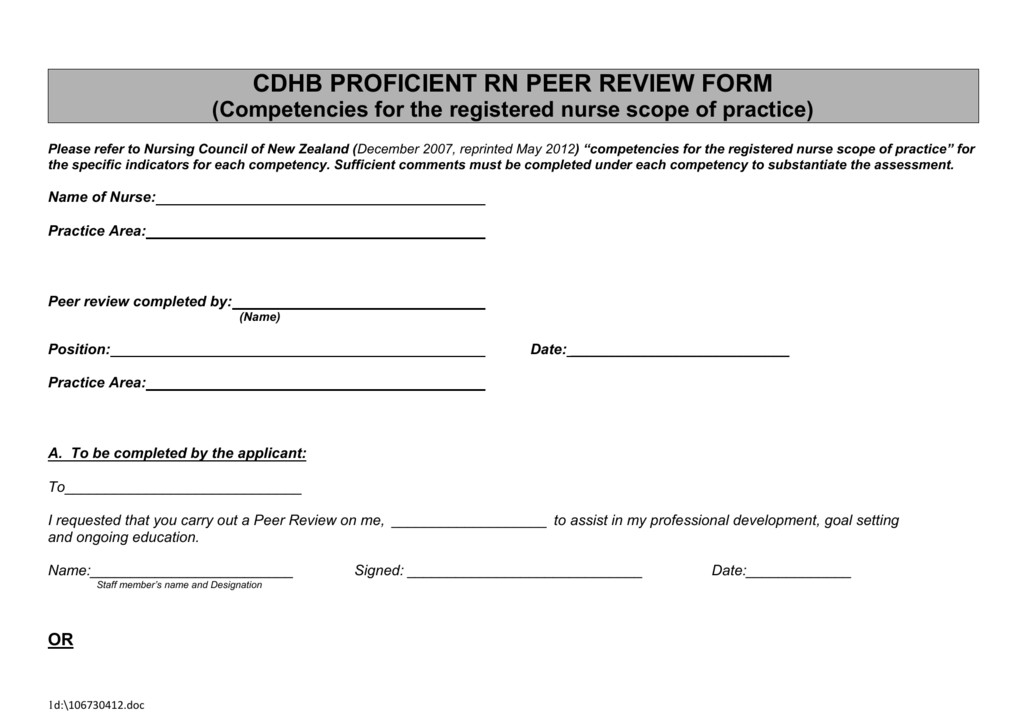 Peer Review RN Proficient